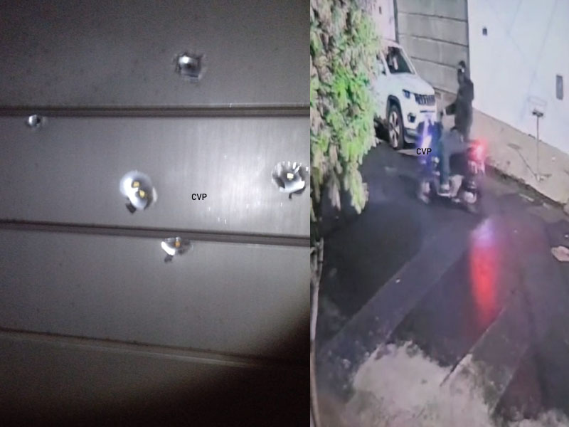 Portão de casa é crivado de bala - Comando VP